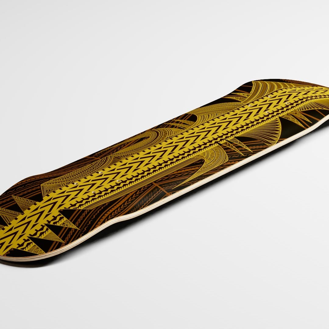Samoan Mike Deck | Manutolu | Brown Gold – Postal Skateboards