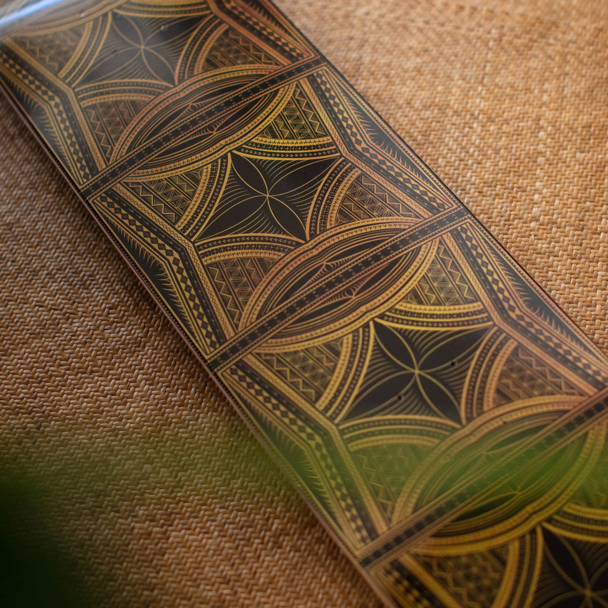 Samoan Mike Deck | Ala Matagi | Black Yellow – Postal Skateboards